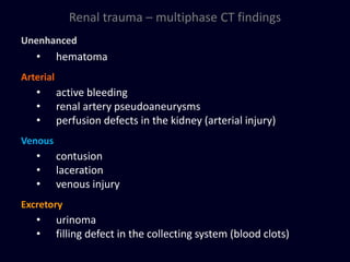 Renal trauma - multiphase CT findings | PPT