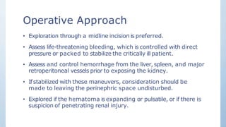 Renal Trauma | Diagnosis, Management and Followup | PPTX
