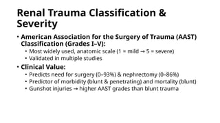 Renal trauma case report, and review of journals | PPTX