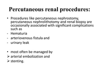 Renal trauma kidney injury | PPTX