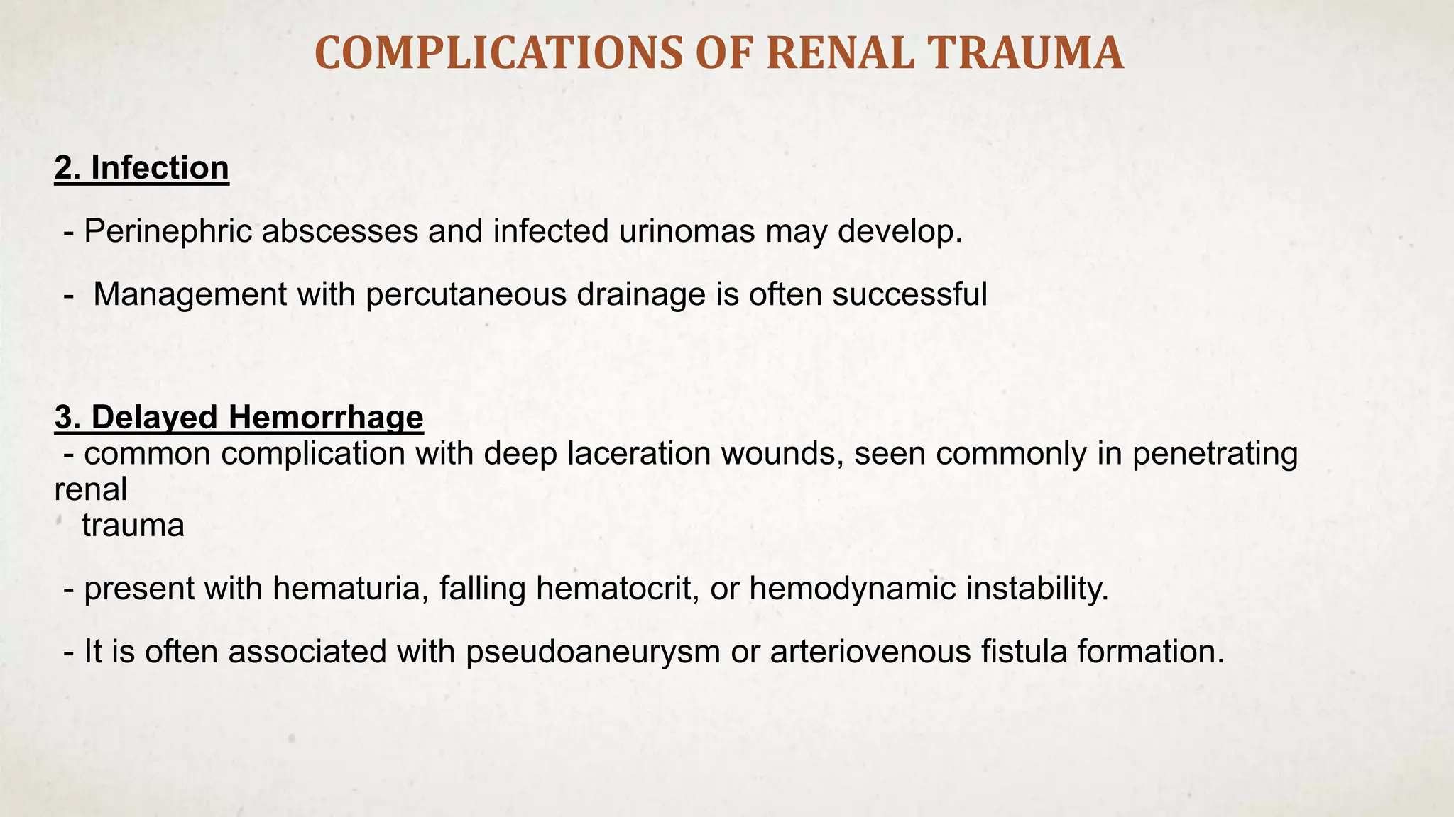 Renal trauma for students nurses | PPTX