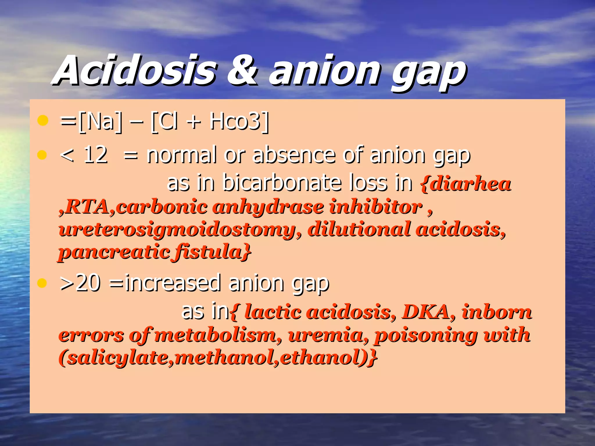 Renal Tubular Acidosis | PPT
