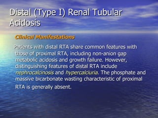 Renal Tubular Acidosis | PPT