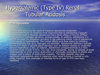 Renal Tubular Acidosis | PPT