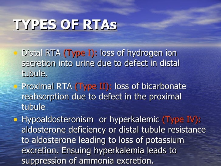 Renal Tubular Acidosis