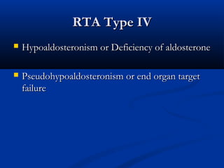 Renal tubular acidosis | PPT