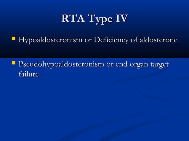 Renal tubular acidosis | PPT