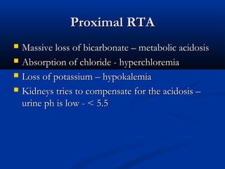 Renal tubular acidosis | PPT