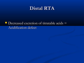 Renal tubular acidosis | PPT
