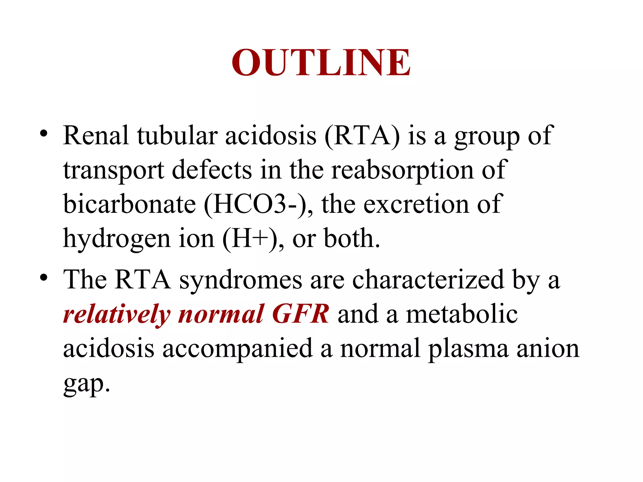 Renal tubular acidosis | PPT