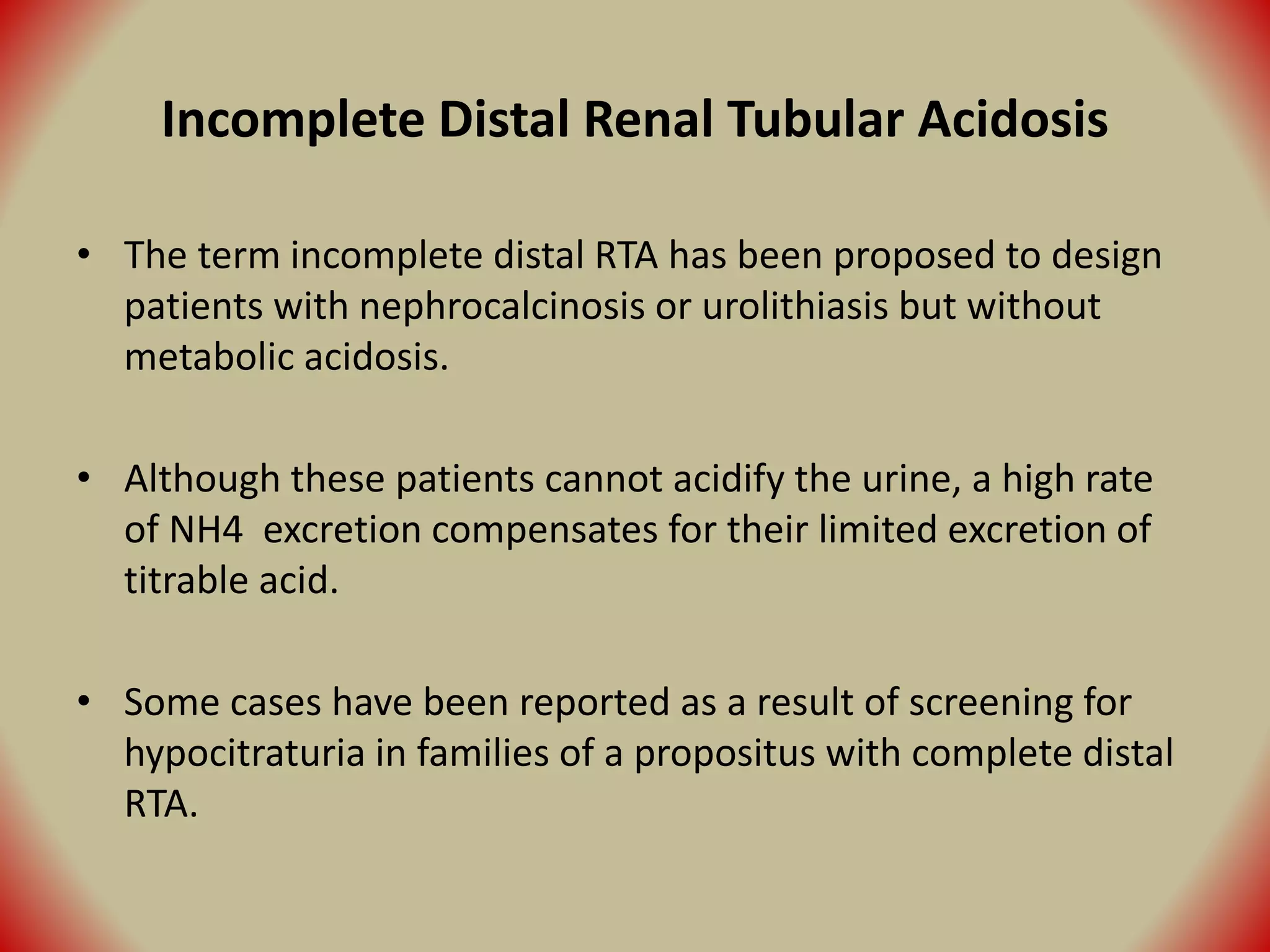 Renal tubular acidosis | PPTX