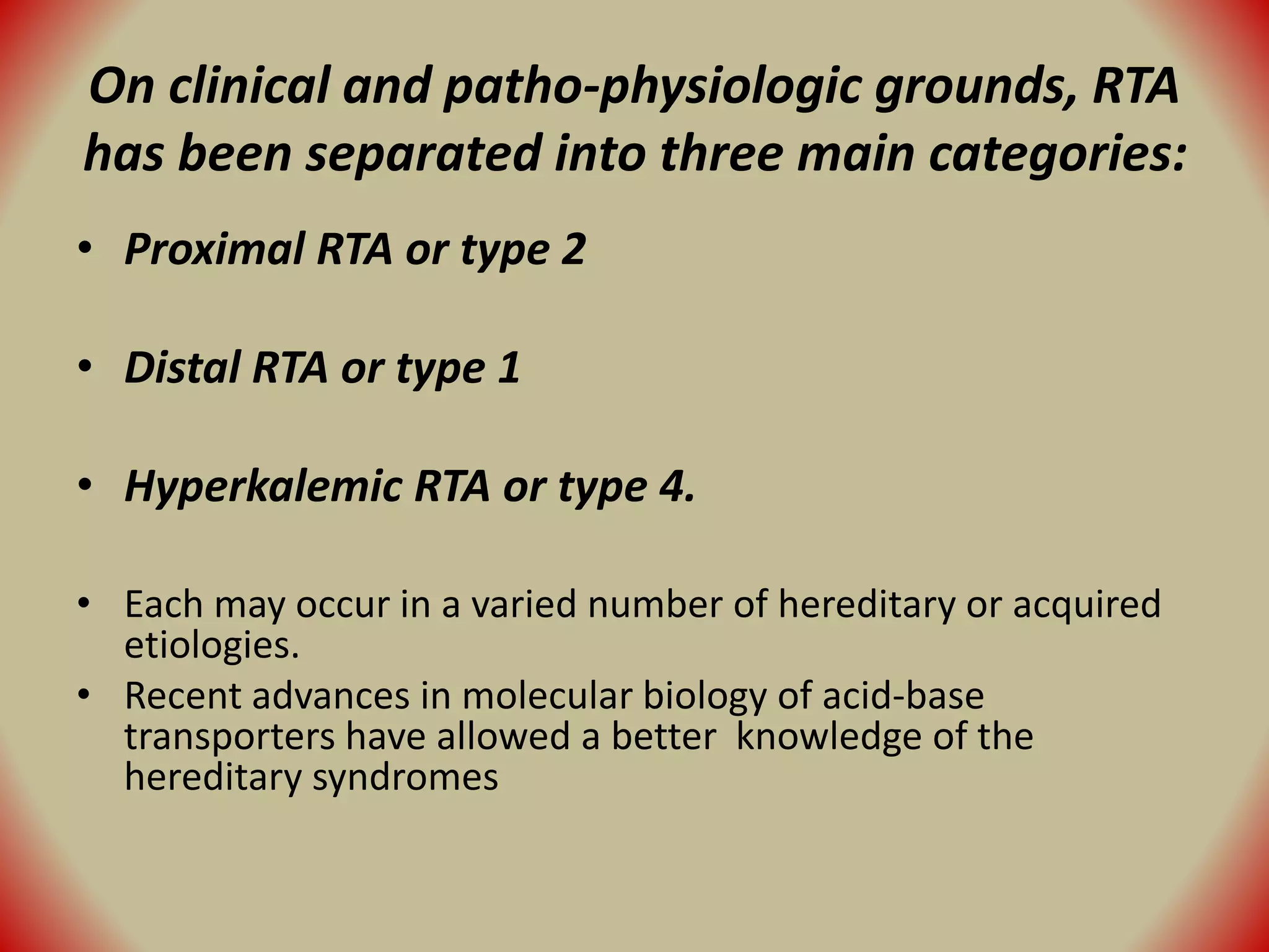 Renal tubular acidosis | PPTX