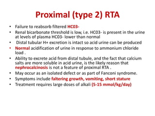 Renal tubular acidosis | PPTX