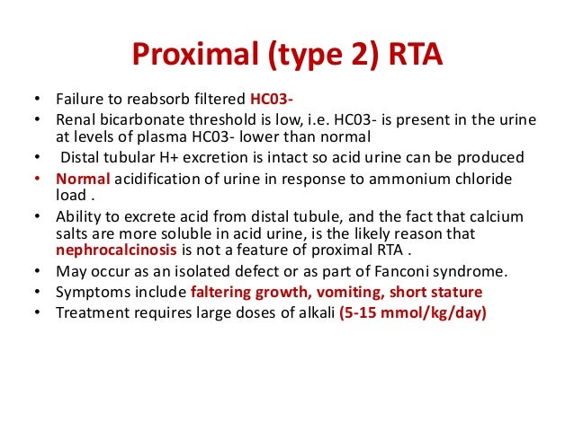 Renal tubular acidosis