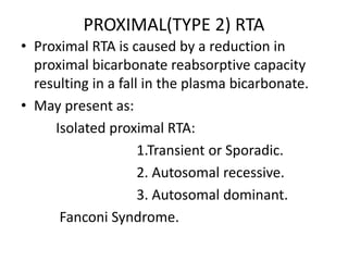 Renal tubular acidosis | PPTX