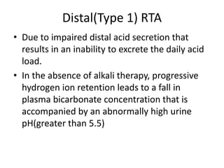 Renal tubular acidosis | PPTX
