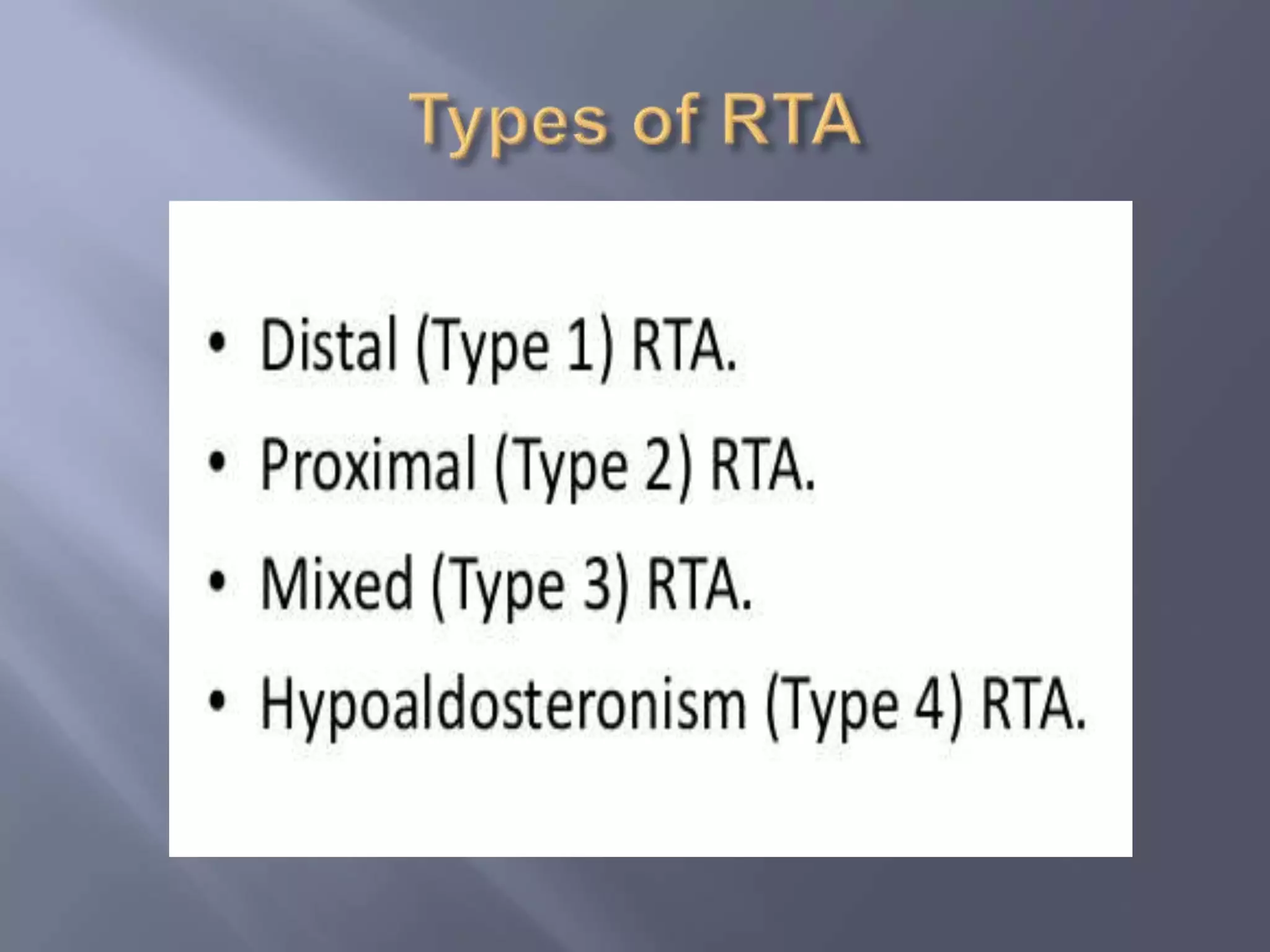 Renal tubular acidosis | PPTX