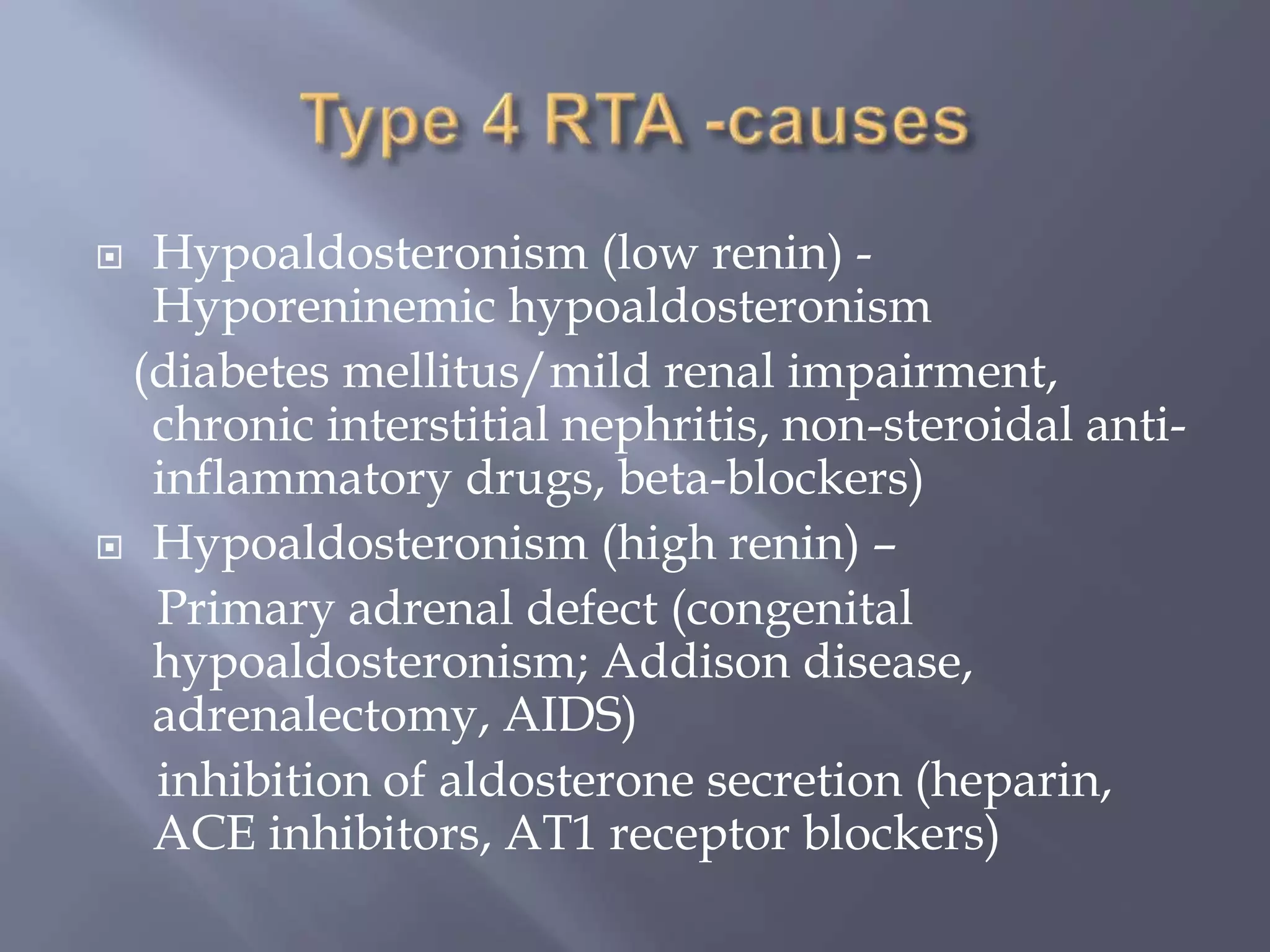 Renal tubular acidosis | PPTX
