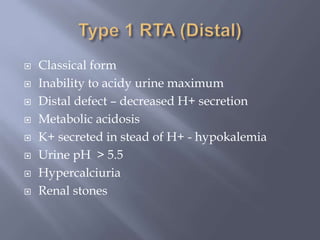 Renal tubular acidosis | PPTX