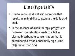 Renal tubular acidosis | PPTX