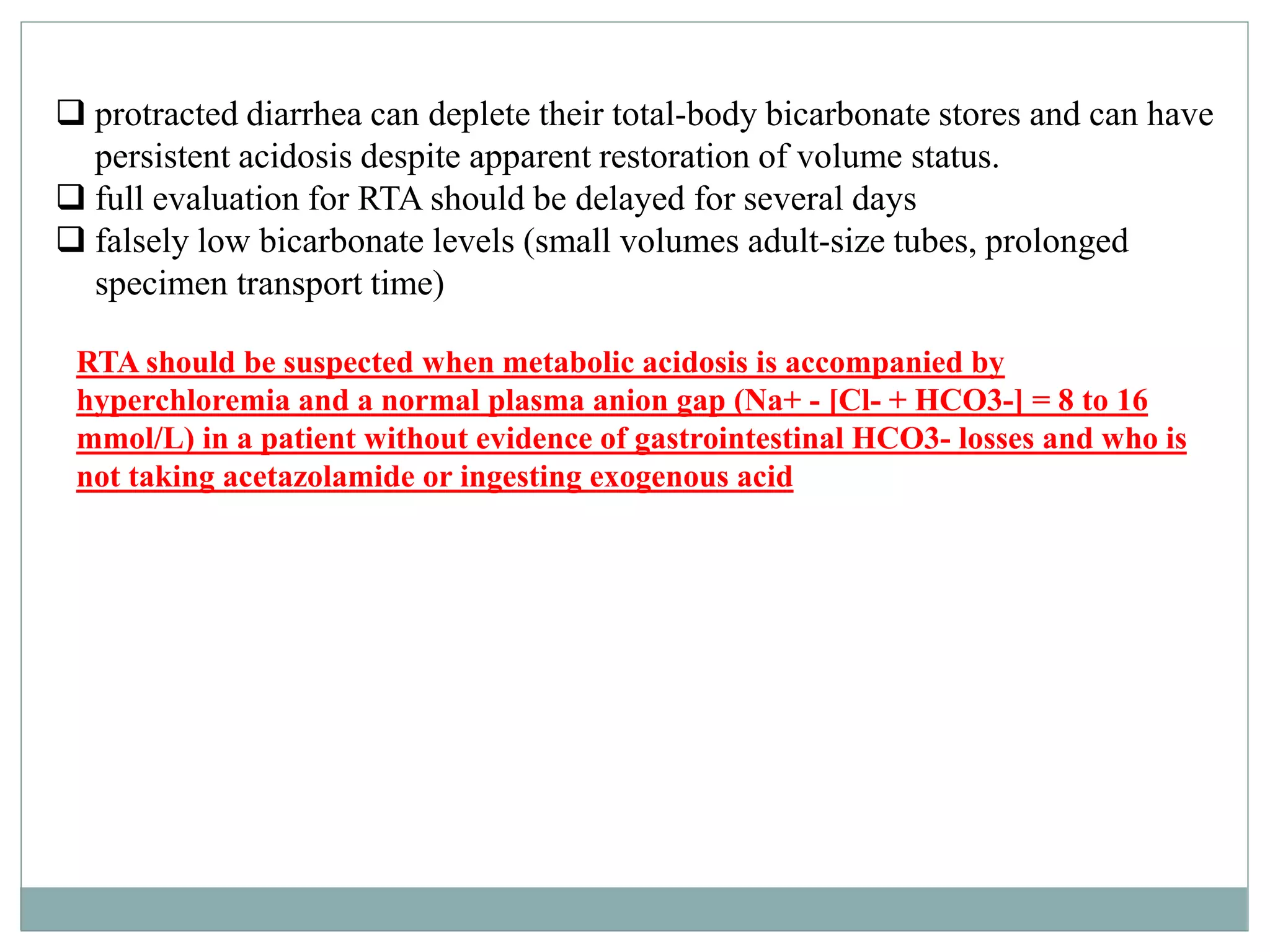 Renal tubular acidosis | PDF