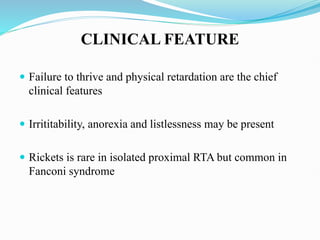 RENAL TUBULAR ACIDOSIS.pptx | Blood Disorders | Diseases and Conditions