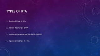 Renal tubular acidosis in paediatric age group | PPT
