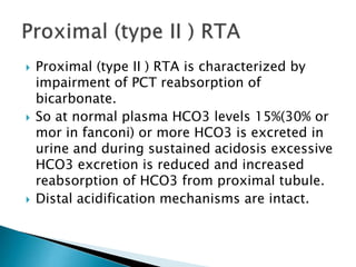 Renal tubular acidosis | PPTX