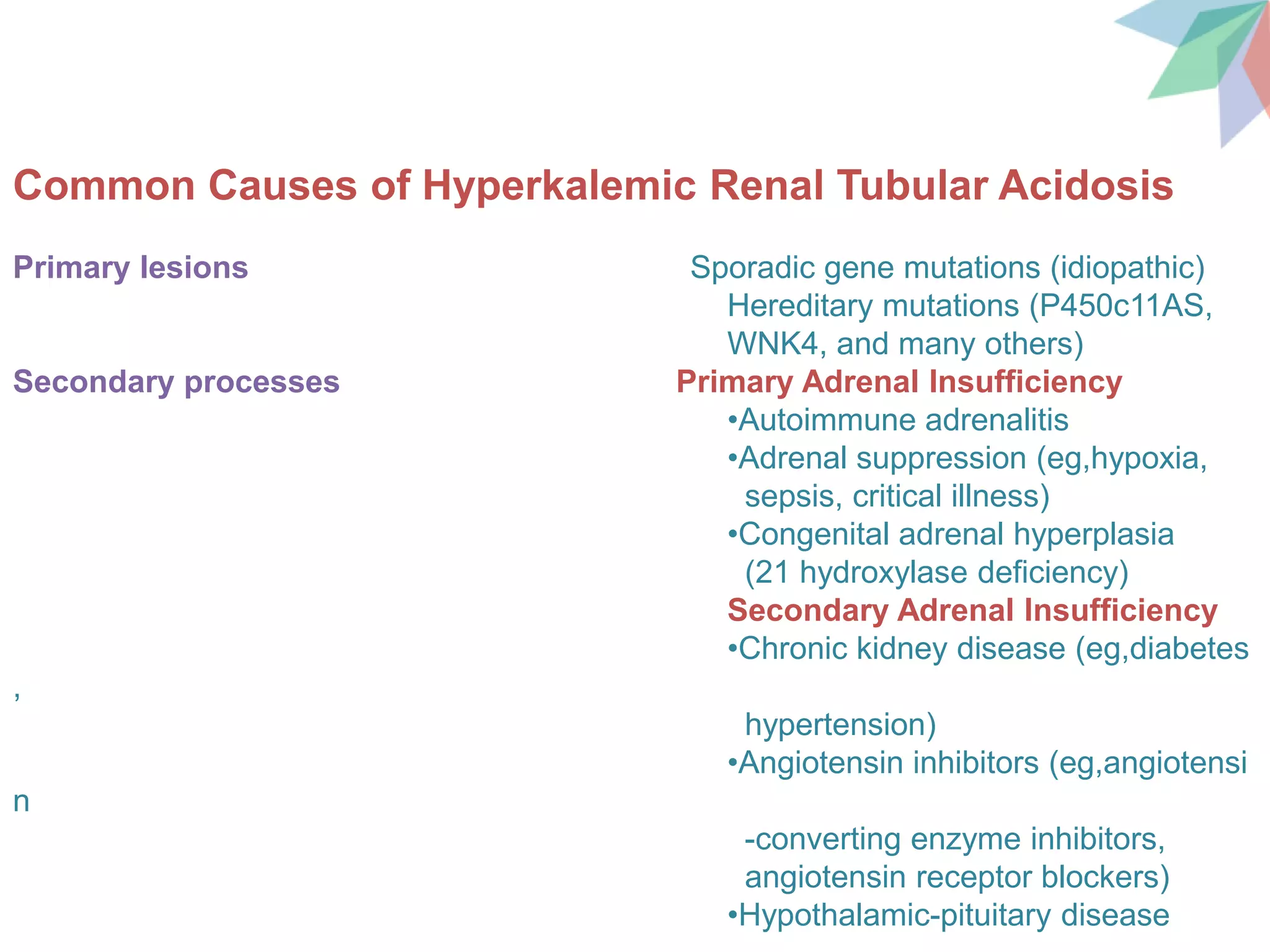 Renal Tubular Acidosis | PPTX