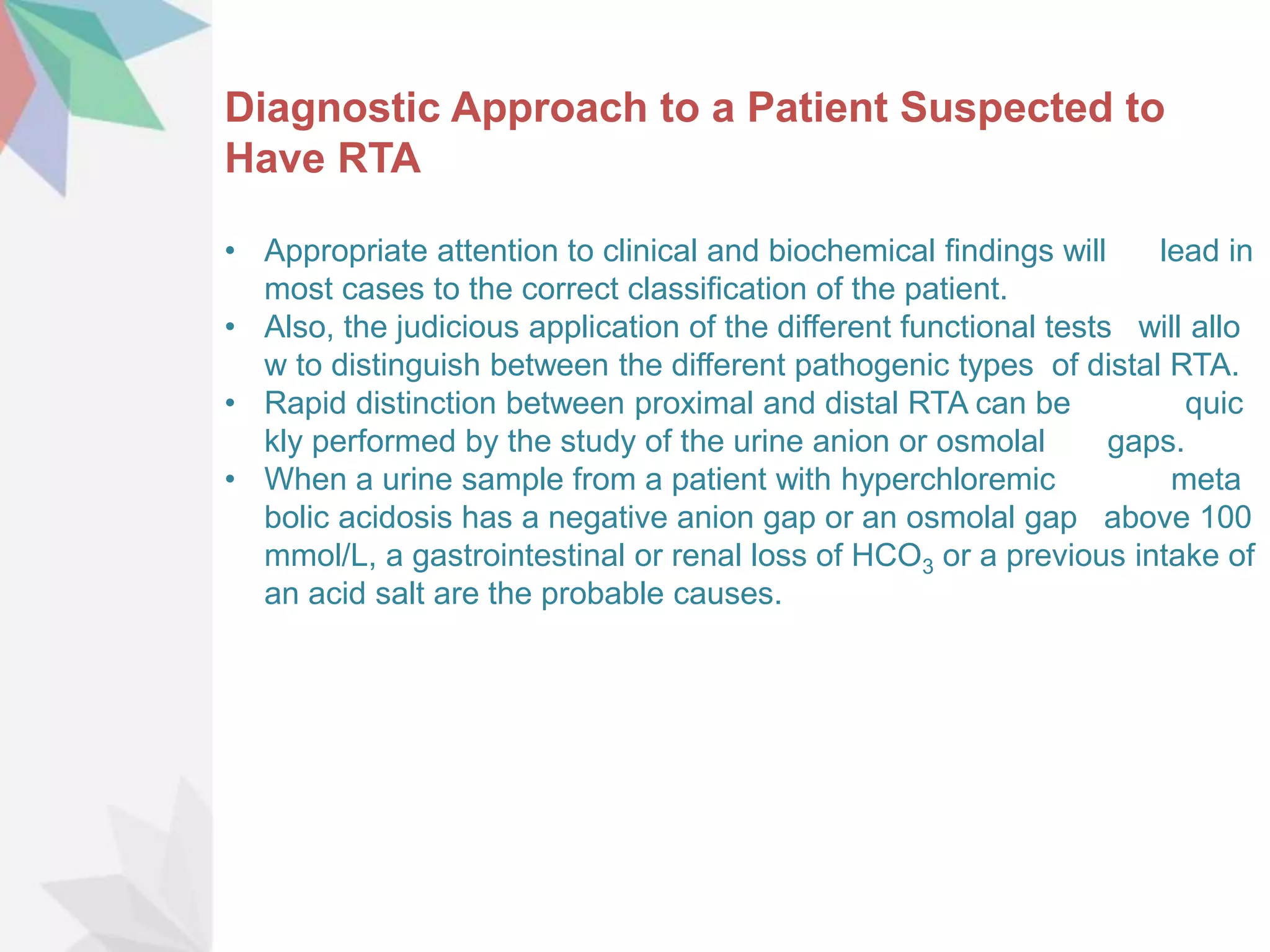 Renal Tubular Acidosis | PPTX