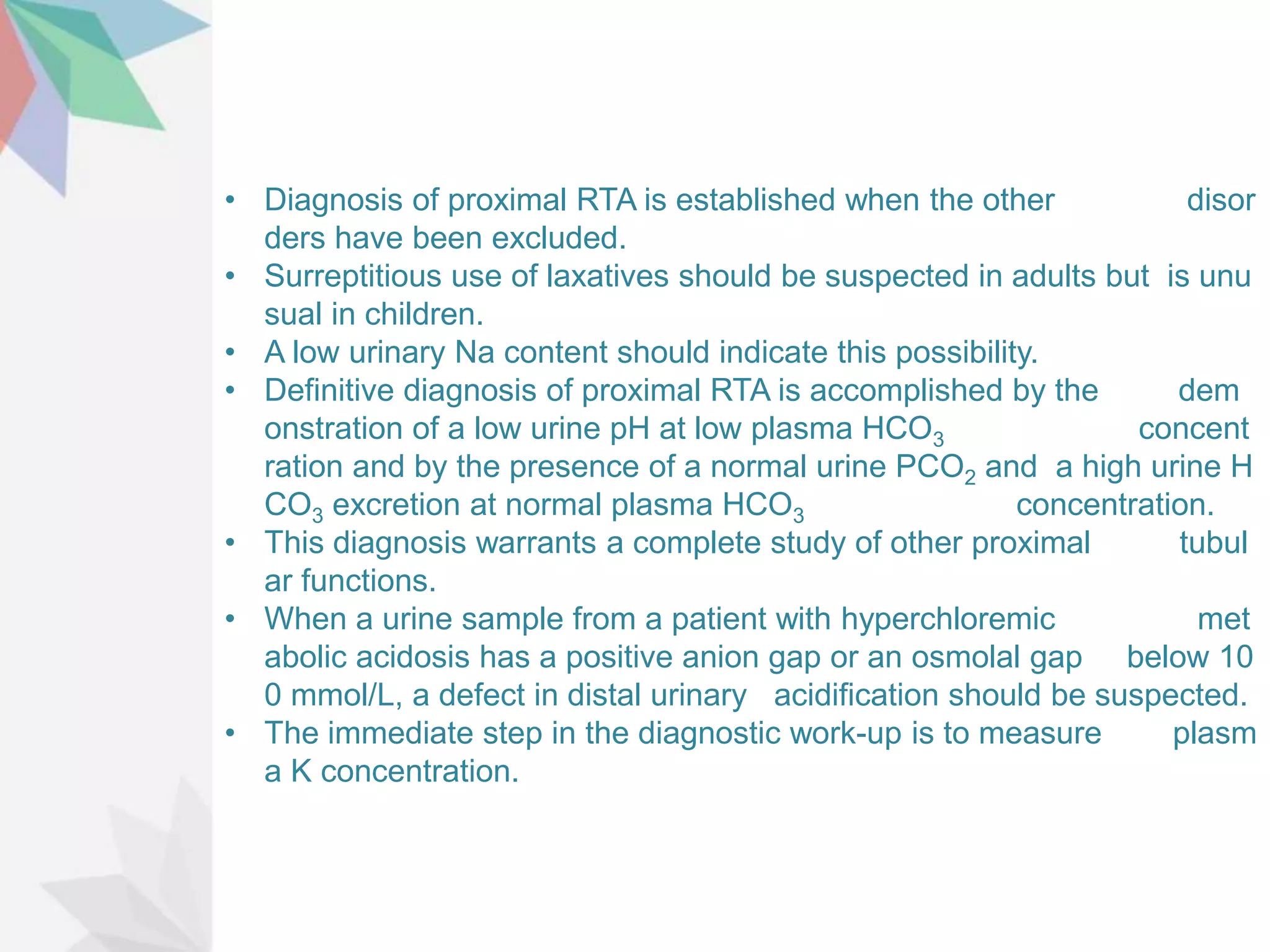 Renal Tubular Acidosis | PPTX