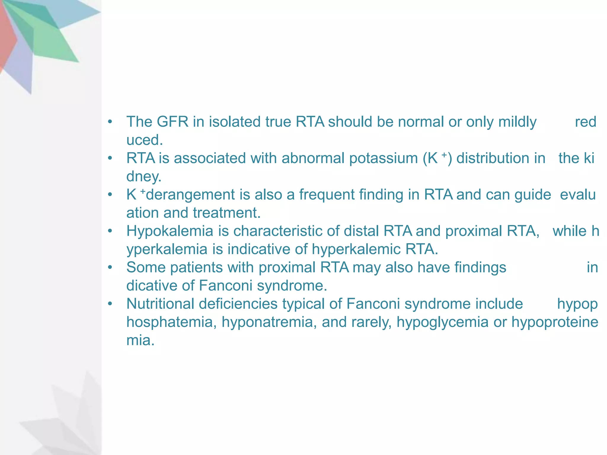 Renal Tubular Acidosis | PPTX