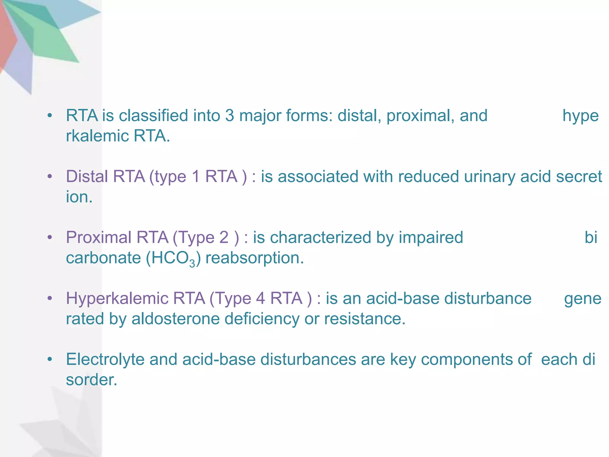 Renal Tubular Acidosis | PPTX