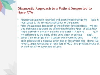 Renal Tubular Acidosis | PPTX