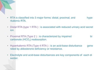 Renal Tubular Acidosis | PPT