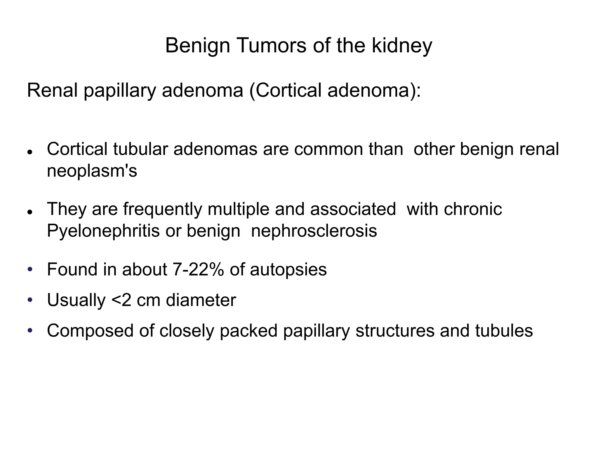 Renal tumors -classification of tumors & pathophysiology | PPT