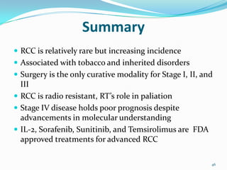 Renal Tumors, Renal Cell Carcinoma- Dr. Vandana | PPT