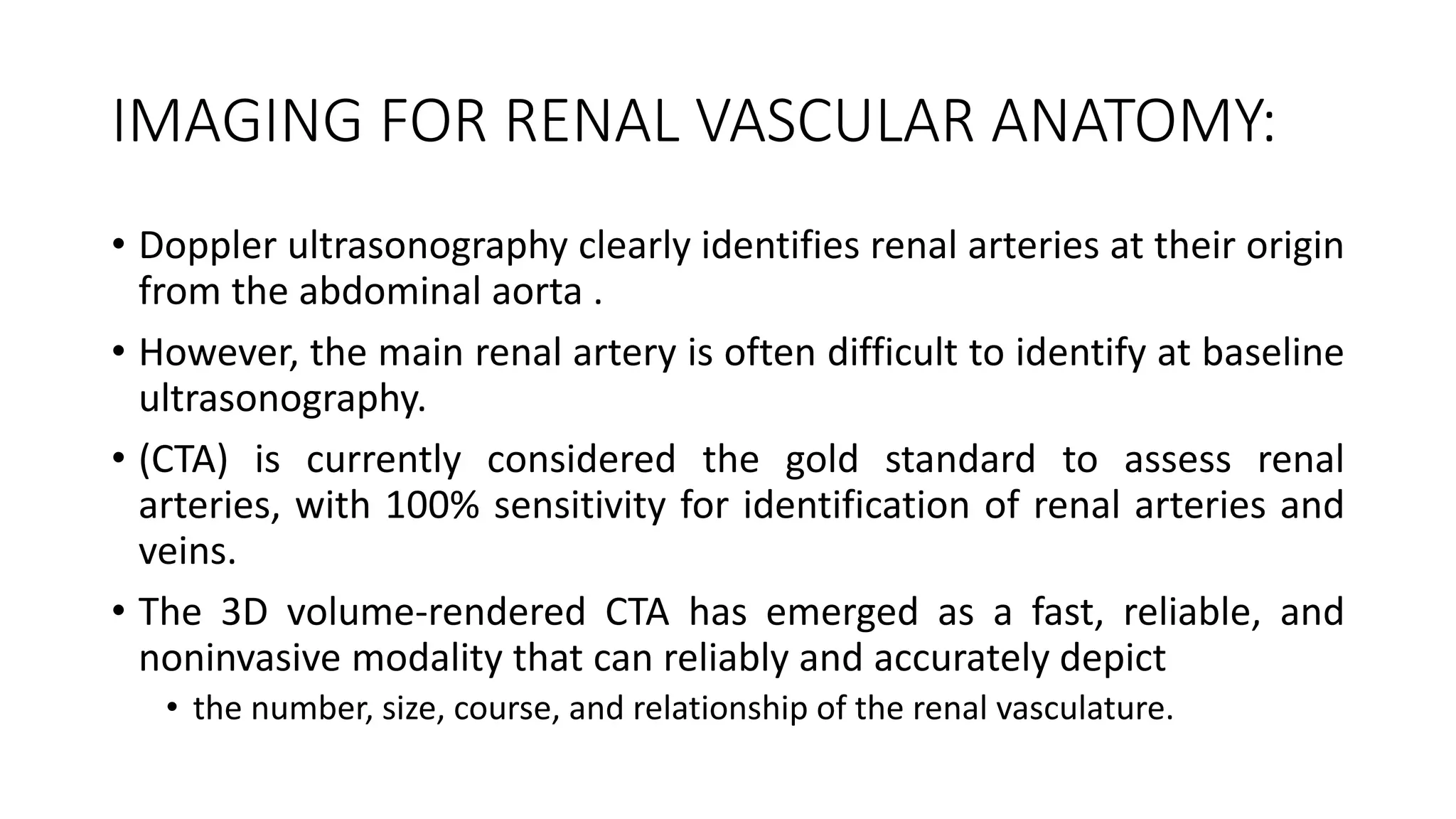 Renal vascular anatomy | PPTX