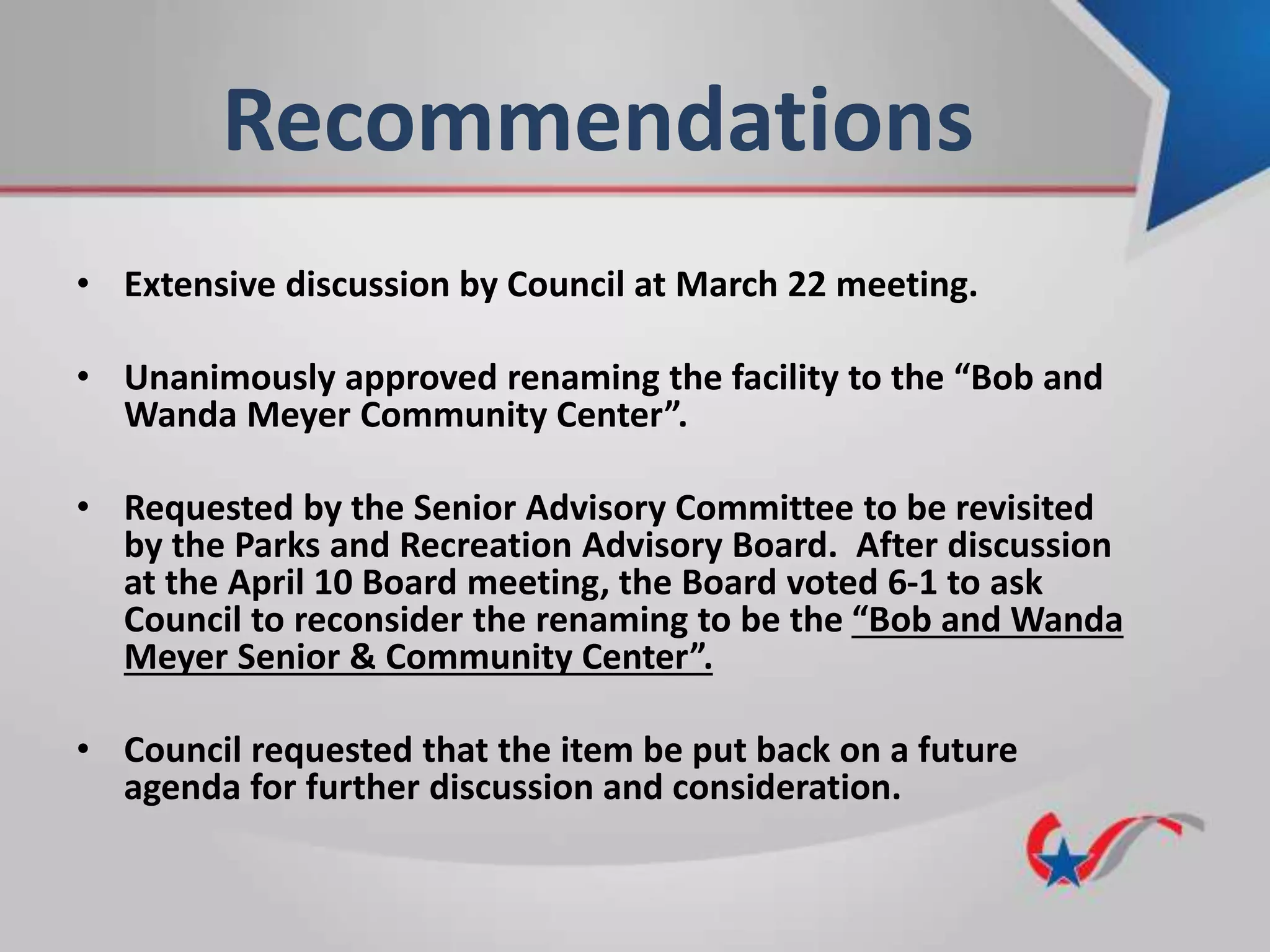 Renaming of Arts Council Building | PPTX