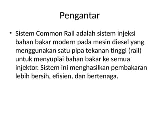 Sistem Common Rail pada Kendaraan Toyota Innova Diesel | PPTX