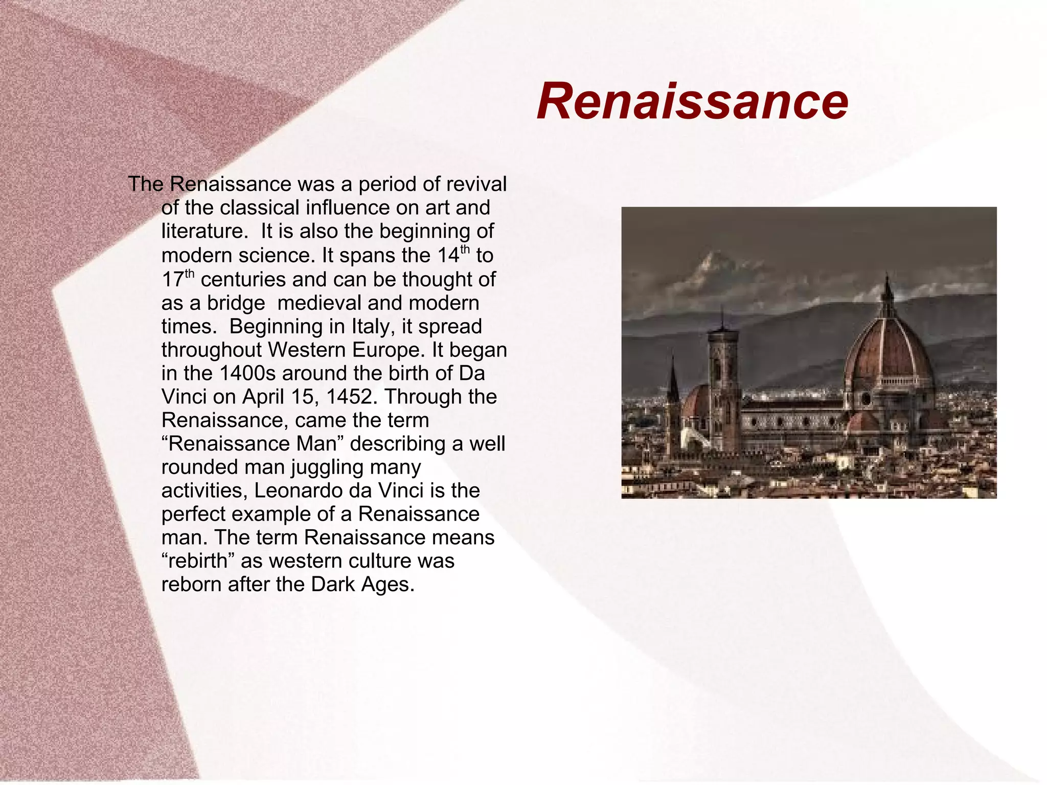 Renannisance project loenardo da vinci | ODP