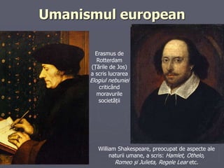 Renașterea artistică și umanismul în Europa | PPT