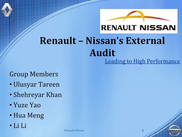 Renault nissan case study | PPTX