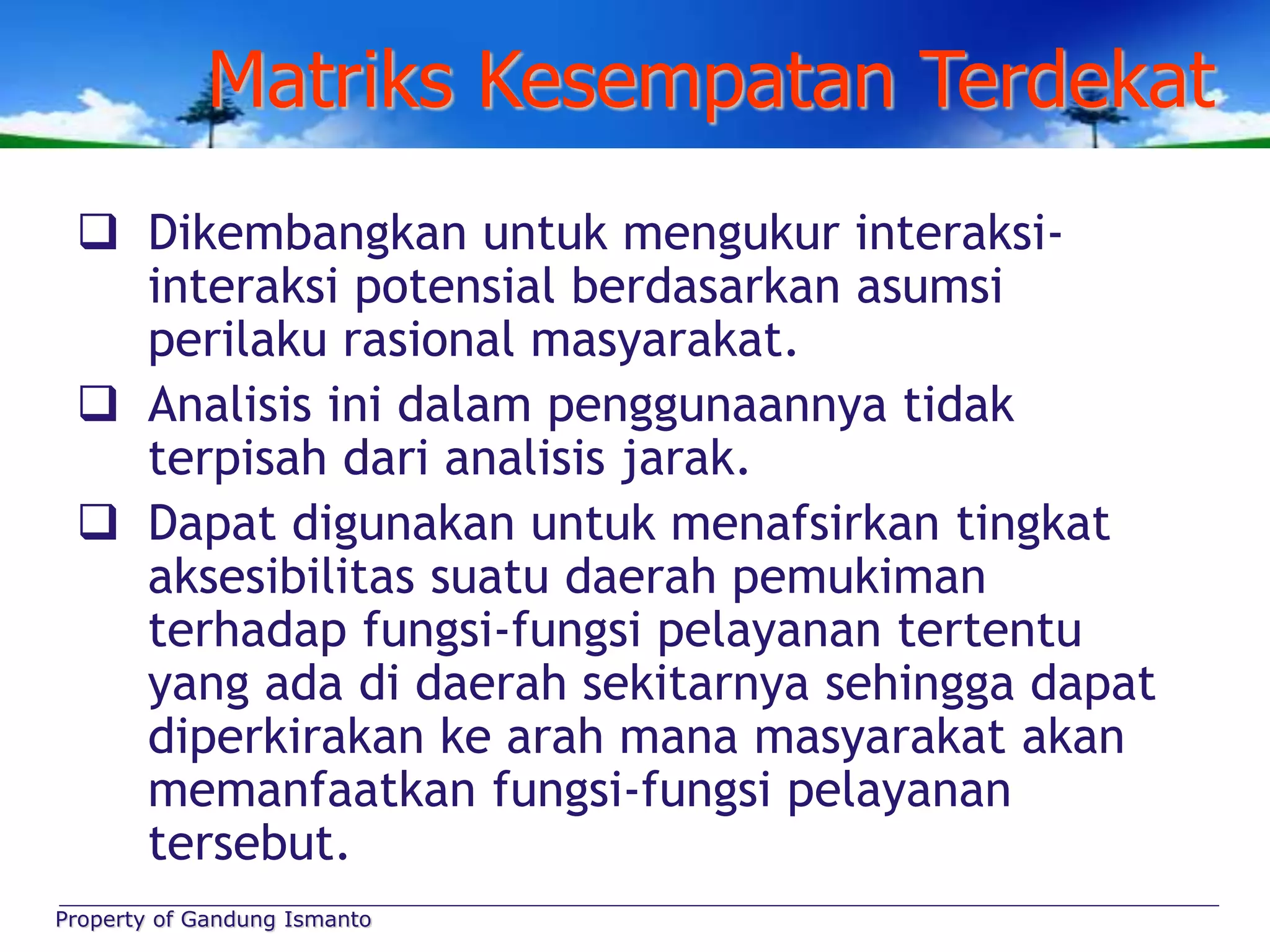 Analisis Jarak Dan Kesempatan | PPTX