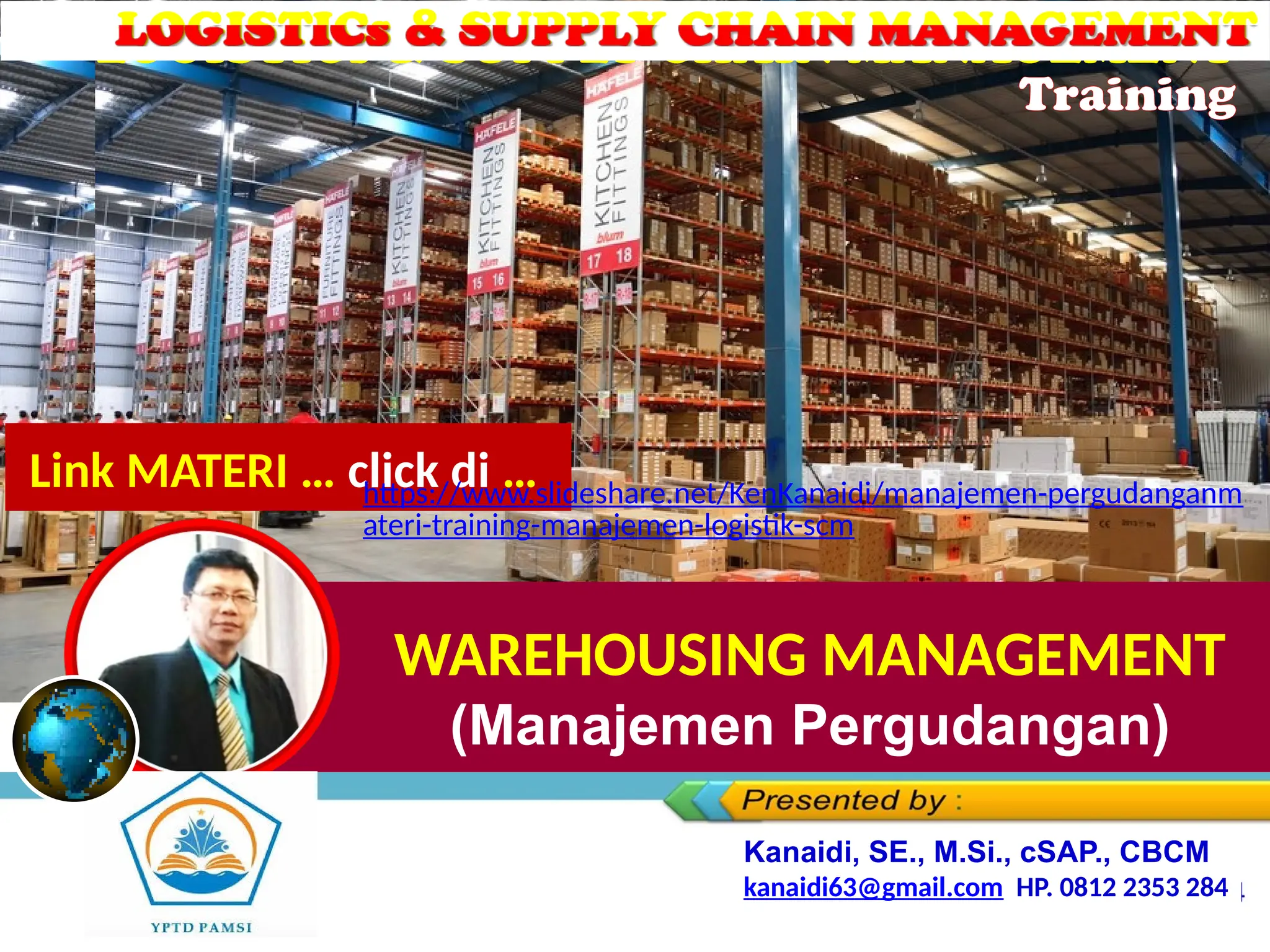 RENCANA + Link MATERI Training "LOGISTICS and SCM (Supply Chain ...