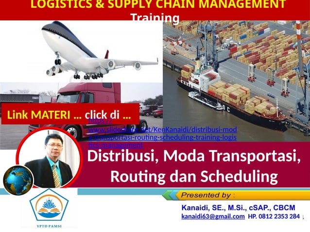 RENCANA + Link MATERI Training "LOGISTICS and SCM (Supply Chain ...