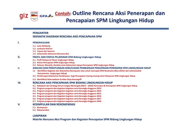 Rencana Aksi penerapan dan pencapaian Standar Pelayanan Minimal SPM | PDF