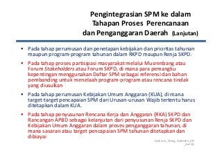 Rencana Aksi penerapan dan pencapaian Standar Pelayanan Minimal SPM | PDF
