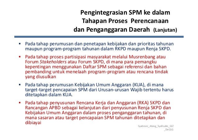 Rencana Aksi penerapan dan pencapaian Standar Pelayanan Minimal SPM | PDF