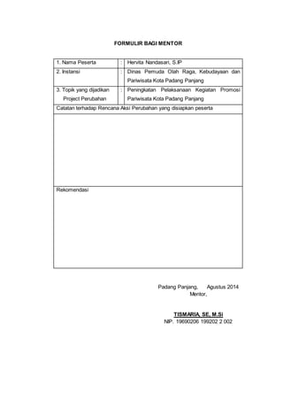 Rencana aksi perubahan | DOCX